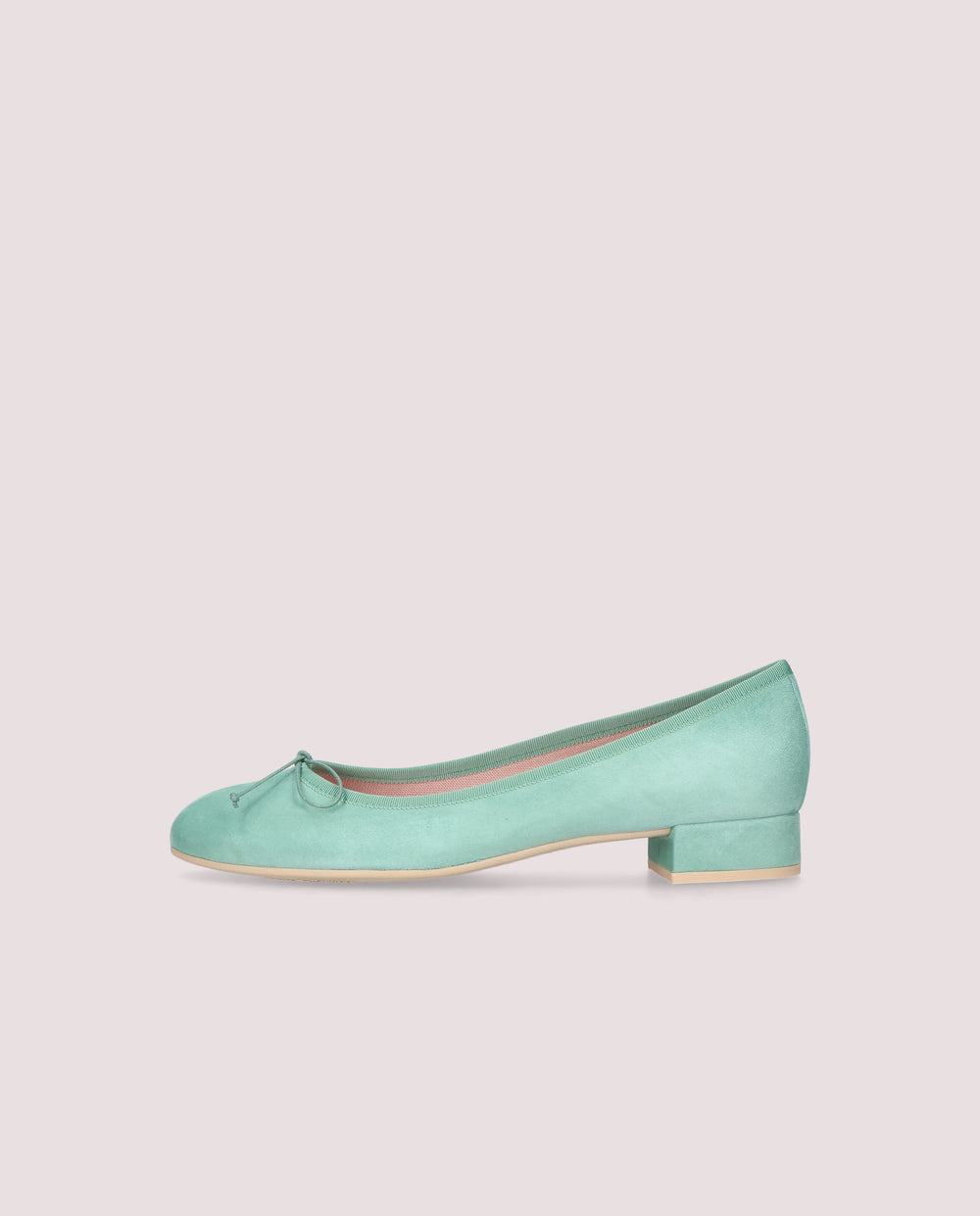 Gretschen ballerina in soft turquoise suede